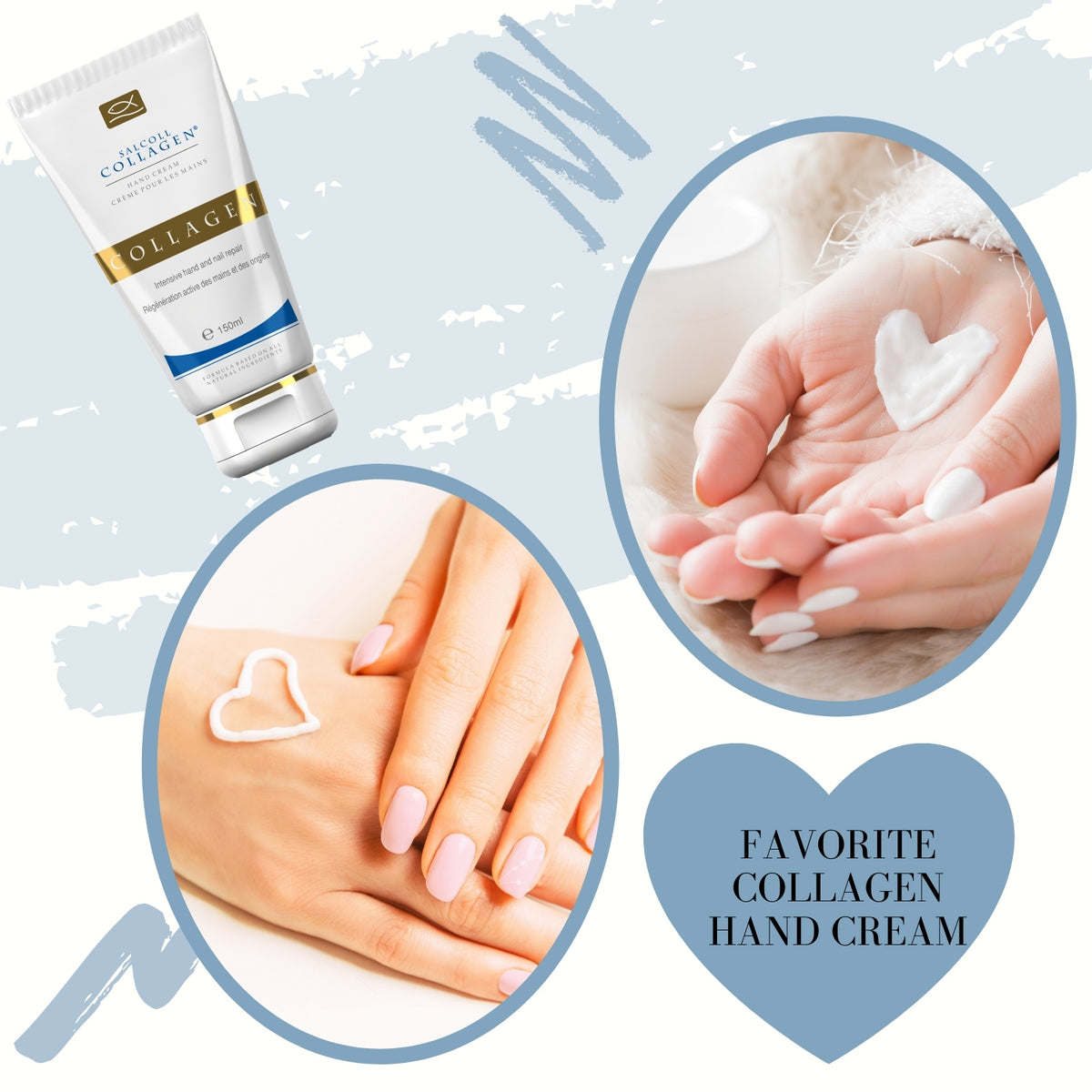 SALCOLL COLLAGEN Hand Cream, Moisturizer, Protection, Healing,150 ml ...