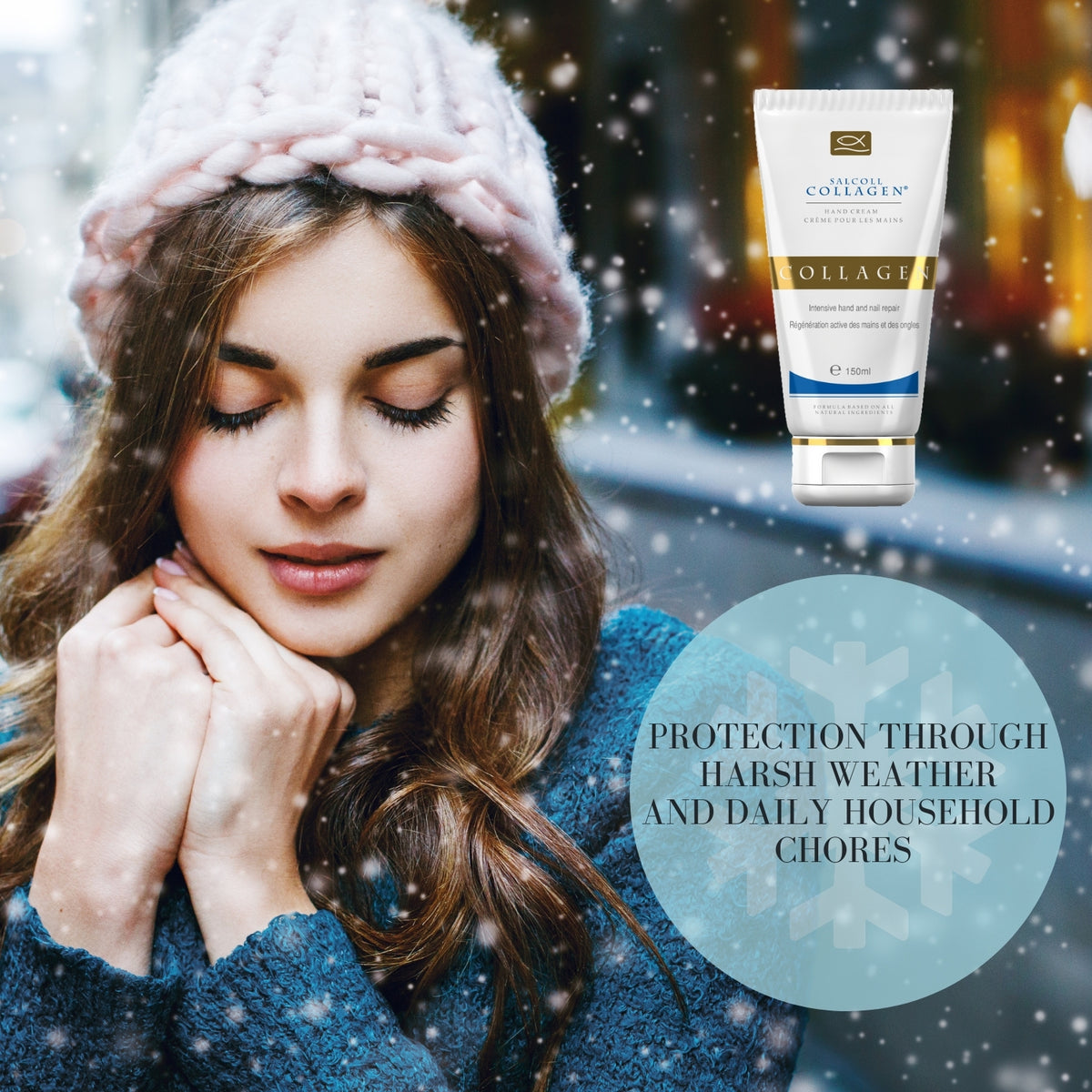 SALCOLL COLLAGEN Hand Cream, Moisturizer, Protection, Healing,150 ml ...