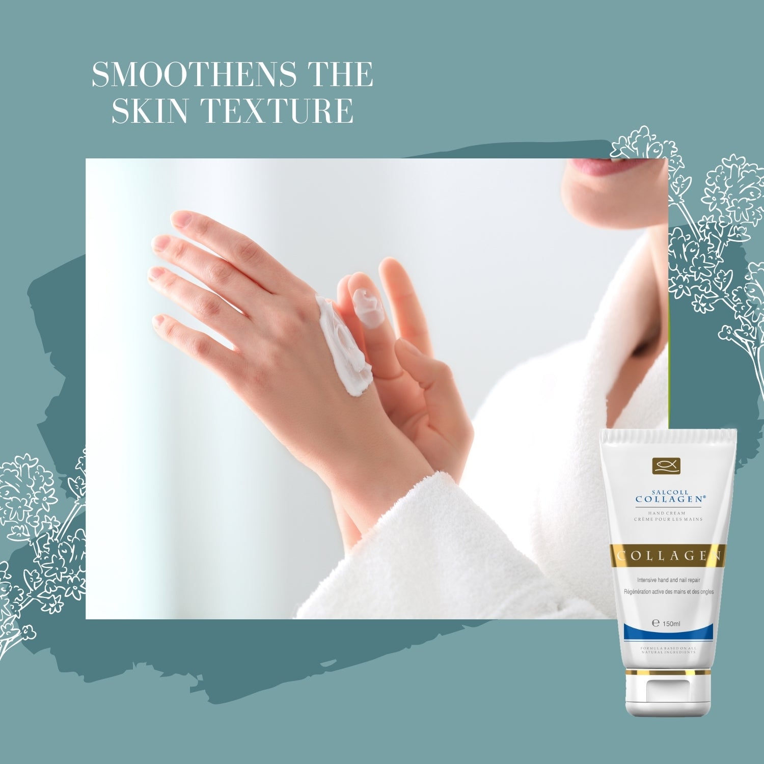 SALCOLL COLLAGEN Hand Cream, Moisturizer, Protection, Healing,150 ml ...